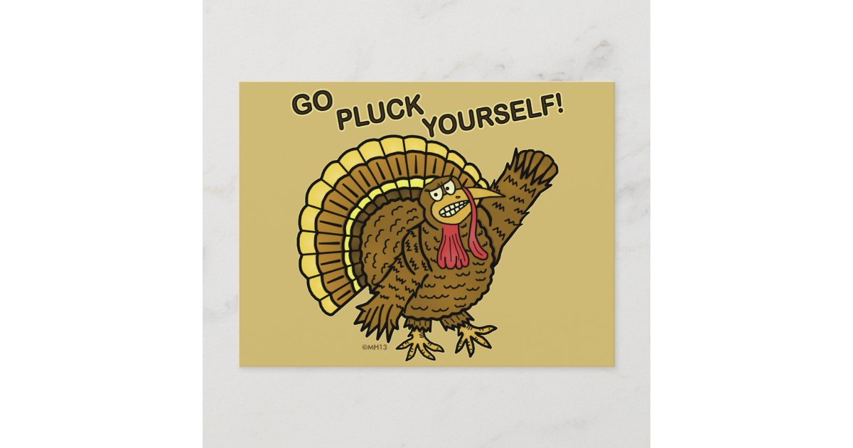 Funny Thanksgiving Turkey Pun Holiday Postcard | Zazzle