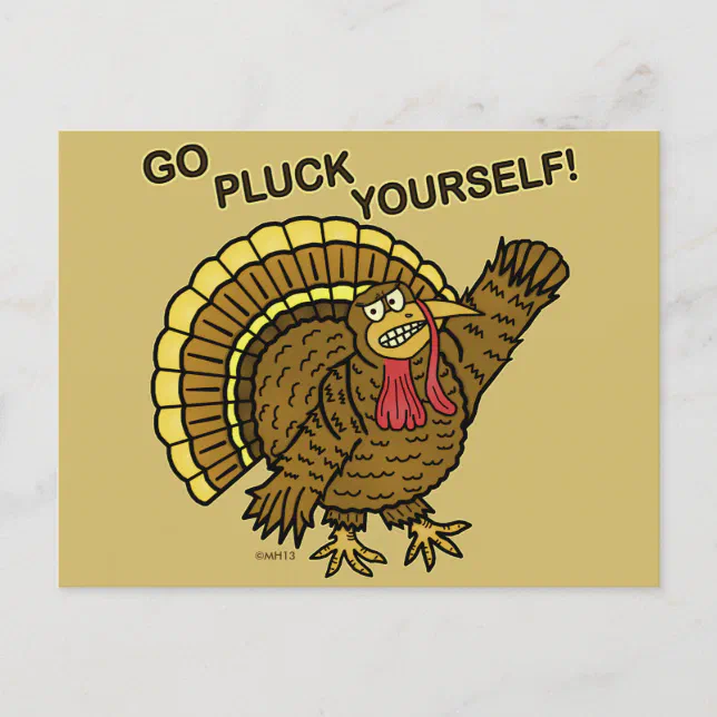 Funny Thanksgiving Turkey Pun Holiday Postcard | Zazzle