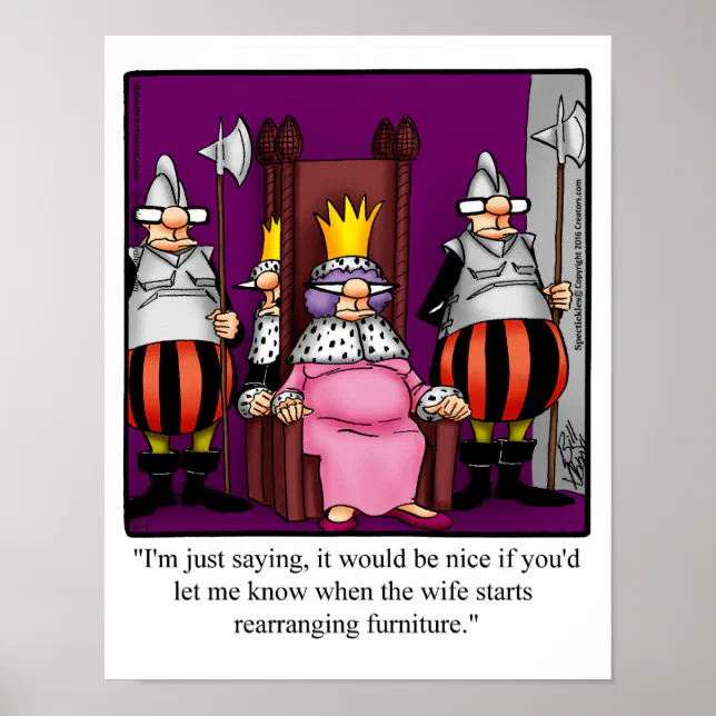 Funny Throne Room Humor Poster | Zazzle