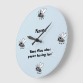 Funny time flies when you're having fun kids clock | Zazzle