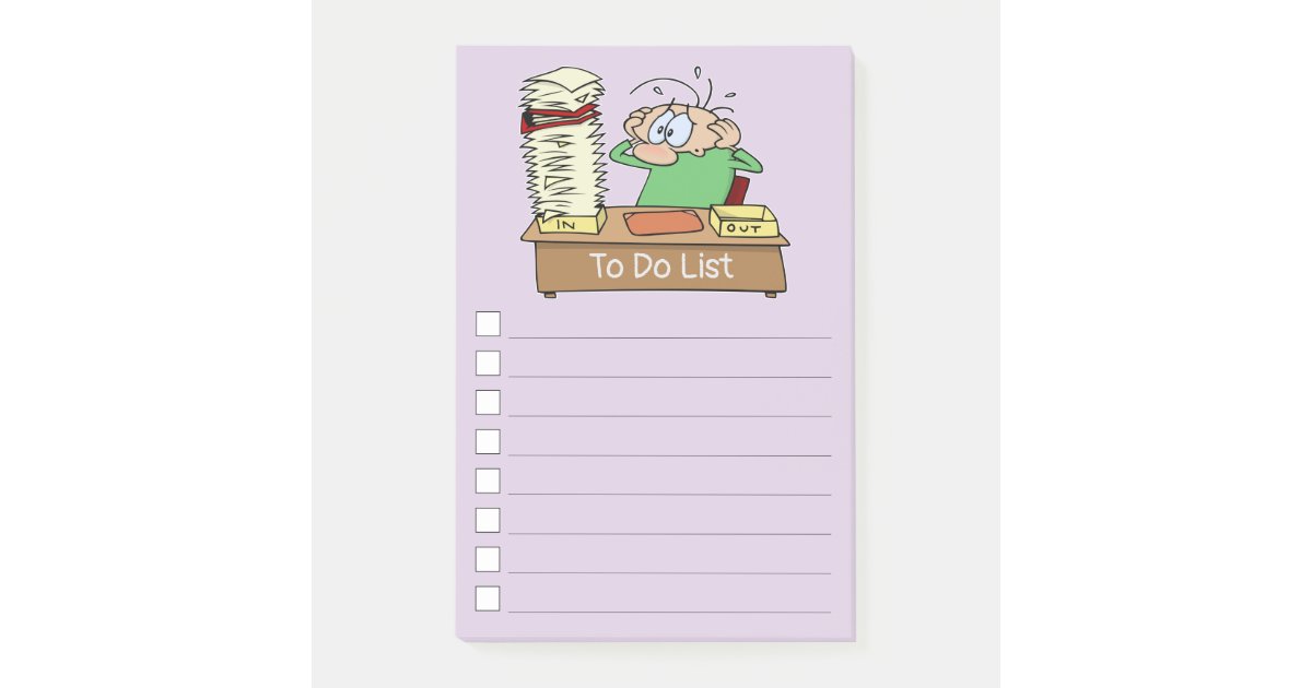 Funny To Do List With Checkboxes Post-it Notes | Zazzle