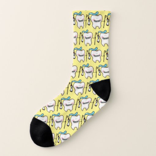 funny tooth cartoon socks | Zazzle