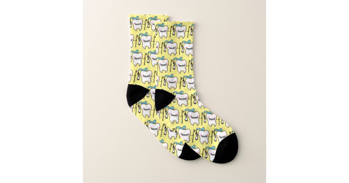 funny tooth cartoon socks | Zazzle