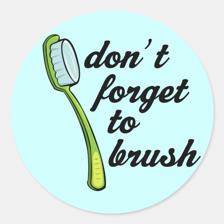Funny Toothbrush Dentist Sticker | Zazzle