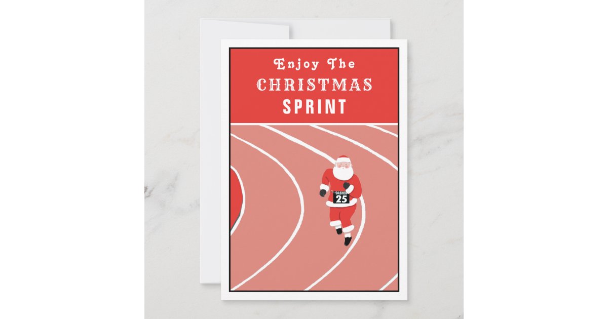 Funny Track and Field Christmas Cards | Zazzle