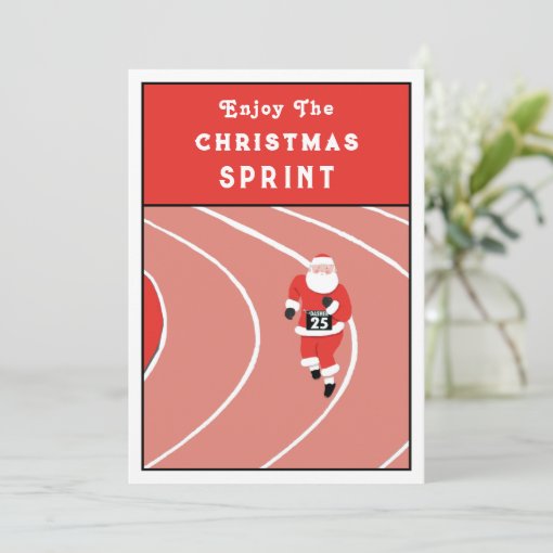 Funny Track and Field Christmas Cards | Zazzle