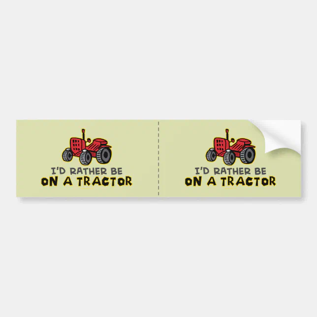 Funny Tractor Bumper Sticker | Zazzle
