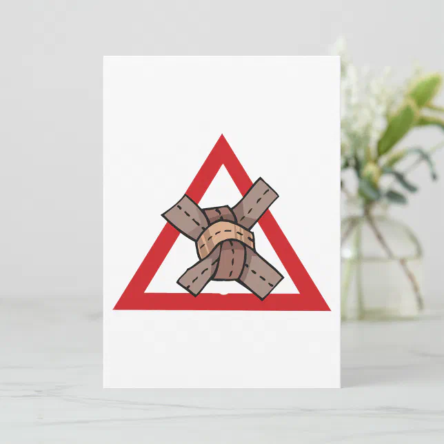 Funny Traffic Jam Knot Warning Road Sign Invitation | Zazzle