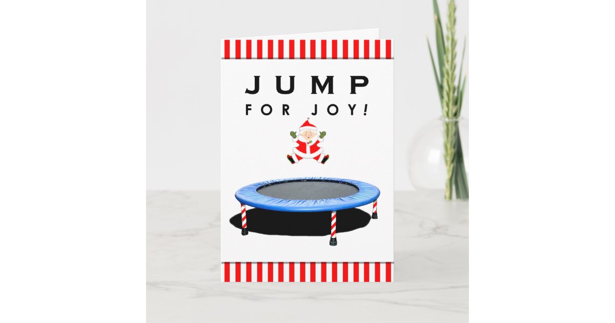 Funny Trampoline Christmas Holiday Card | Zazzle