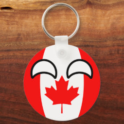 Funny Trending Geeky Canada Countryball Keychain | Zazzle