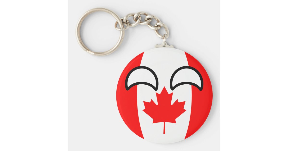 Funny Trending Geeky Canada Countryball Keychain | Zazzle