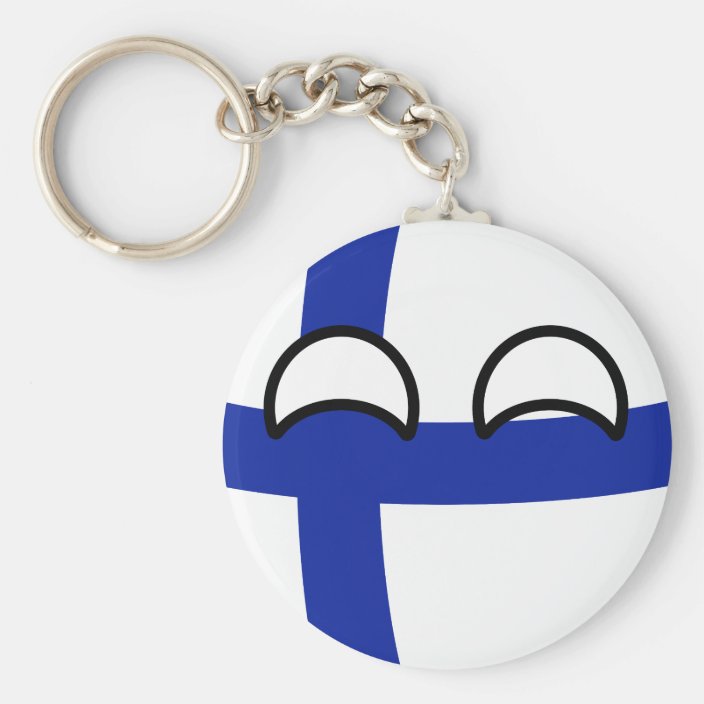 Funny Trending Geeky Finland Countryball Keychain | Zazzle.com