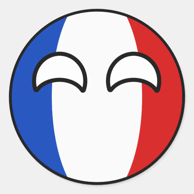 Funny Trending Geeky France Countryball Classic Round Sticker | Zazzle