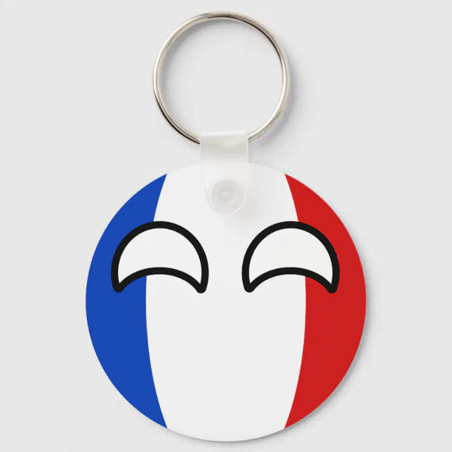 Funny Trending Geeky France Countryball Keychain | Zazzle