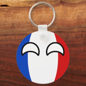 Funny Trending Geeky France Countryball Keychain | Zazzle