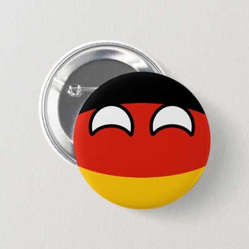 Funny Trending Geeky Germany Countryball Button | Zazzle