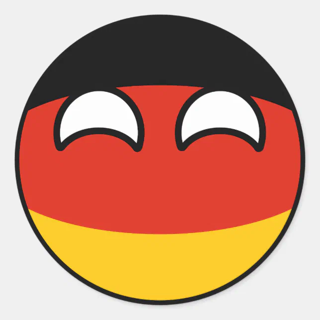 Funny Trending Geeky Germany Countryball Classic Round Sticker | Zazzle
