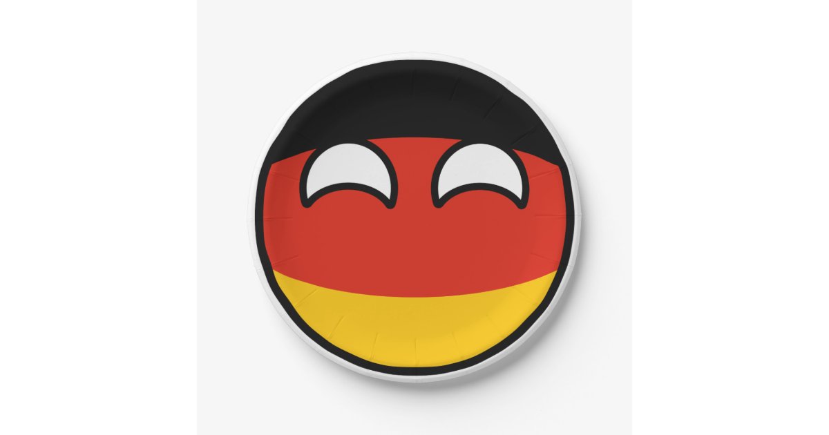 Funny Trending Geeky Germany Countryball Paper Plates | Zazzle