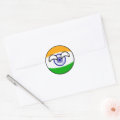 Funny Trending Geeky India Countryball Classic Round Sticker | Zazzle