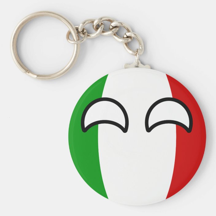 Funny Trending Geeky Italy Countryball Keychain | Zazzle.com