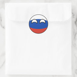 Funny Trending Geeky Russia Countryball Classic Round Sticker | Zazzle