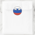Funny Trending Geeky Russia Countryball Classic Round Sticker | Zazzle