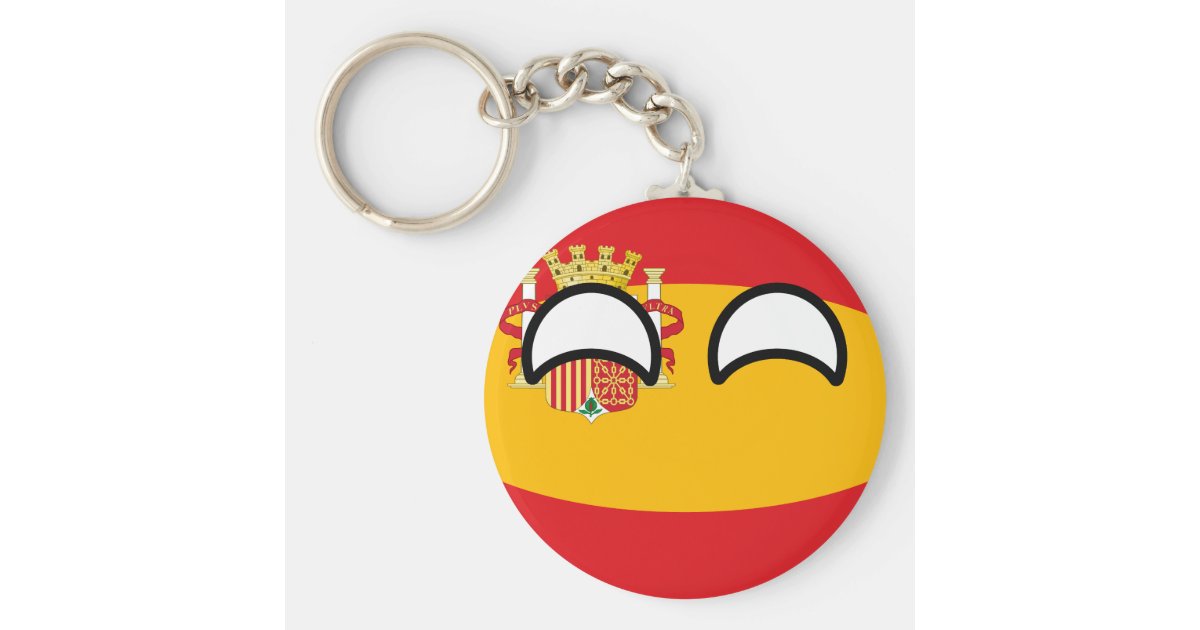 Funny Trending Geeky Spain Countryball Keychain | Zazzle.com