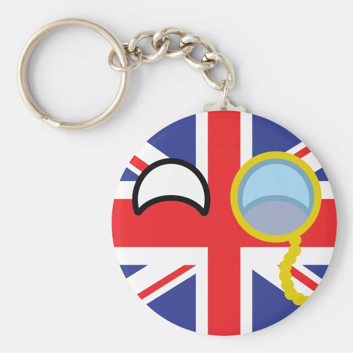 Funny Trending Geeky United Kingdom Countryball Keychain | Zazzle.com