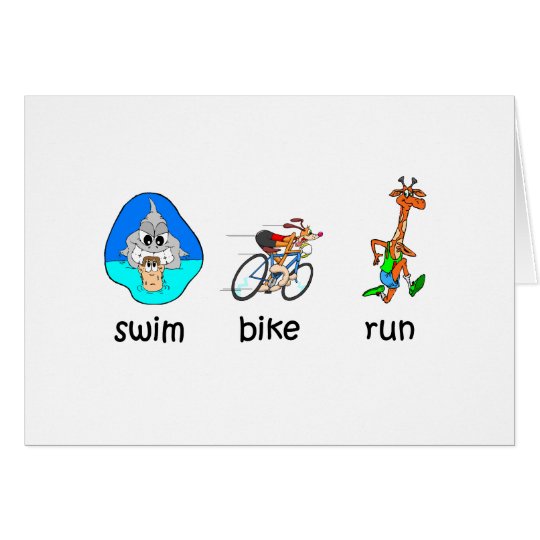 Funny triathlon card | Zazzle.com