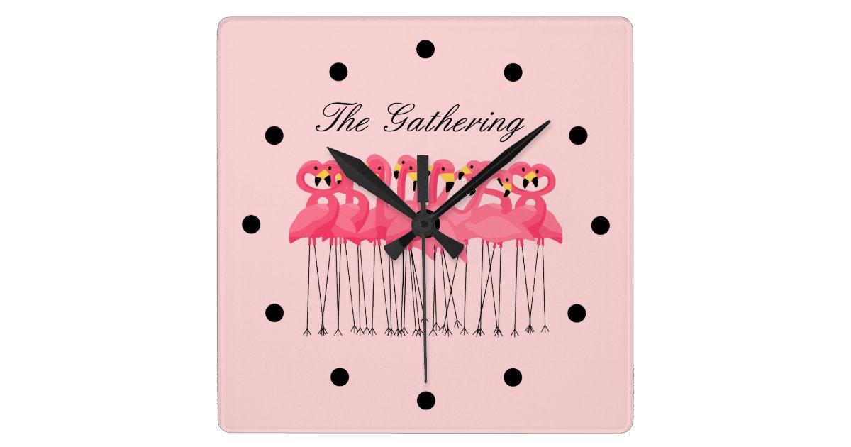 Funny Tropical Flamingo Kitchen Clocks | Zazzle