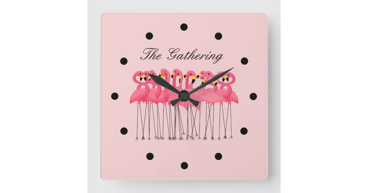 Funny Tropical Flamingo Kitchen Clocks | Zazzle