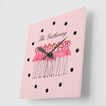 Funny Tropical Flamingo Kitchen Clocks | Zazzle