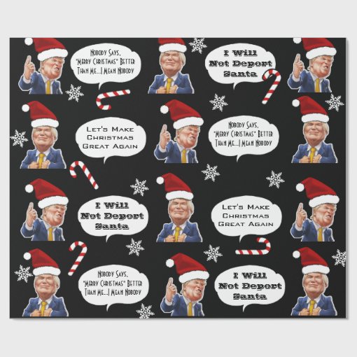 Funny Trump Christmas Wrapping Paper | Zazzle