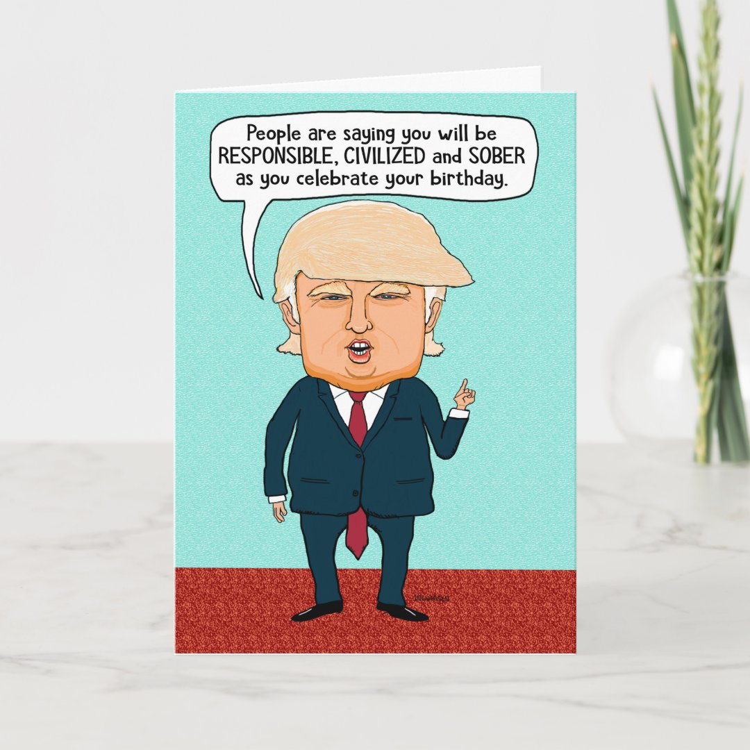 Funny Trump Fake News Birthday Card | Zazzle