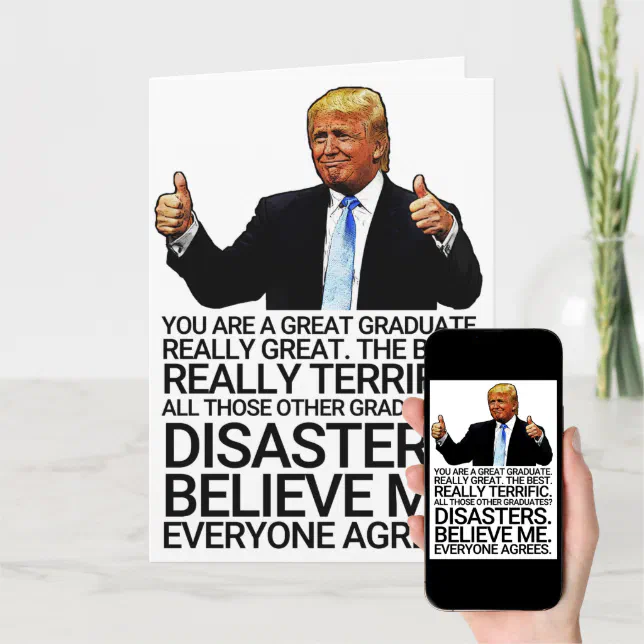 Funny Trump Graduation Card | Zazzle