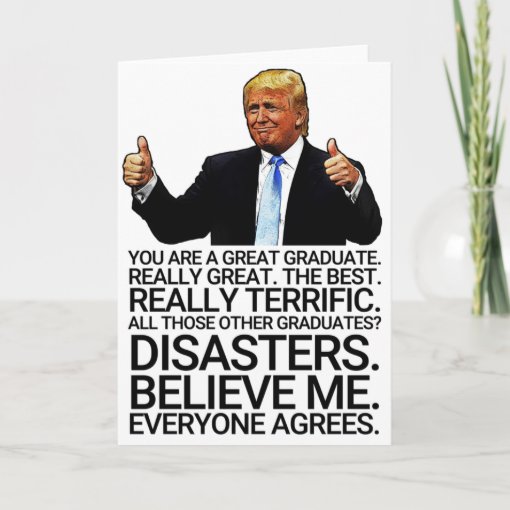 Funny Trump Graduation Card | Zazzle