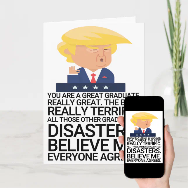 Funny Trump Graduation Card | Zazzle