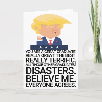 Funny Trump Graduation Card | Zazzle
