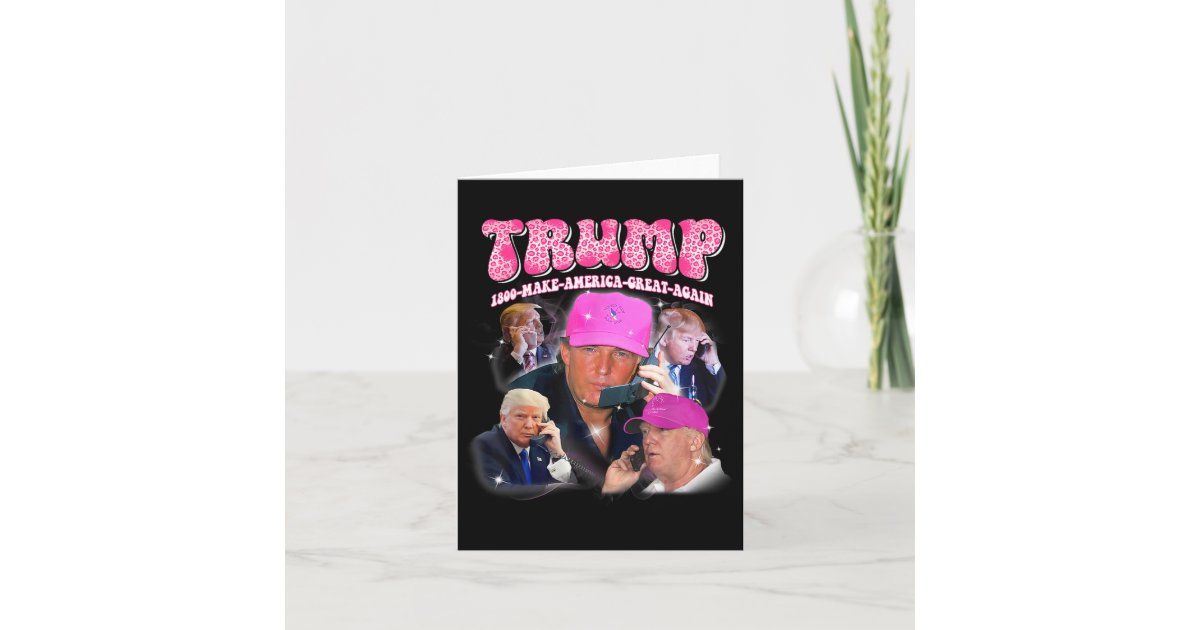Funny Trump Pink Miss Me Yet Trump 2024 Take Ameri Card | Zazzle