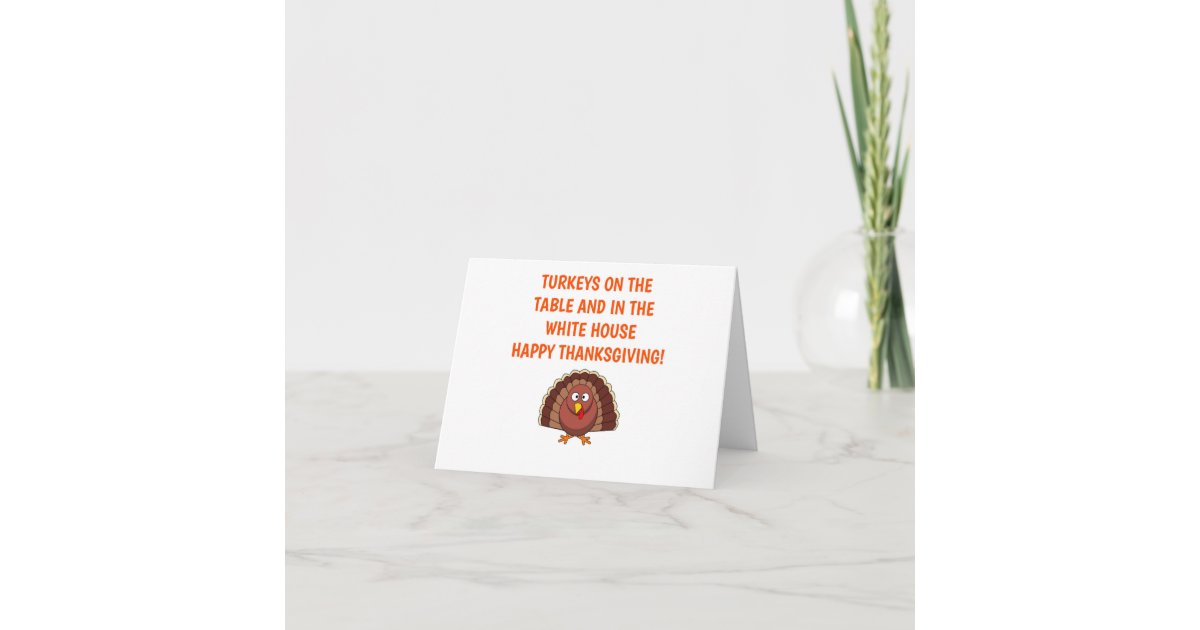 Funny Trump Thanksgiving Dinner Card | Zazzle