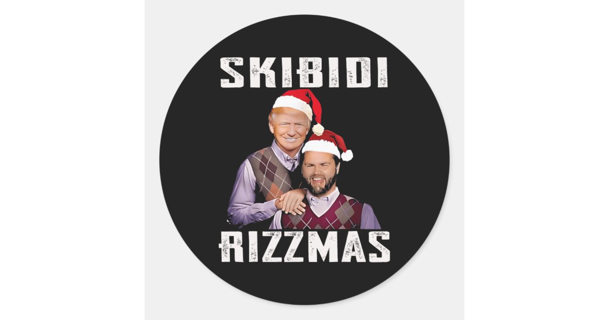 Funny Trump Vance Skibidi Rizzmas Make Christmas G Classic Round ...