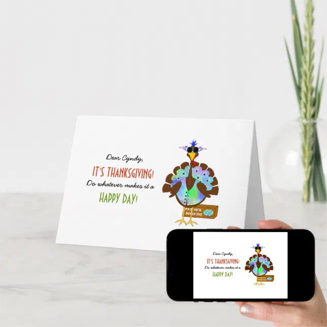 Funny Turkey Day Thanksgiving Greeting Holiday Card | Zazzle