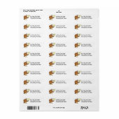 Funny Turkey Thanksgiving Return Address Stickers | Zazzle