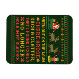 Funny Twas the Night Before Christmas Humorous Magnet | Zazzle