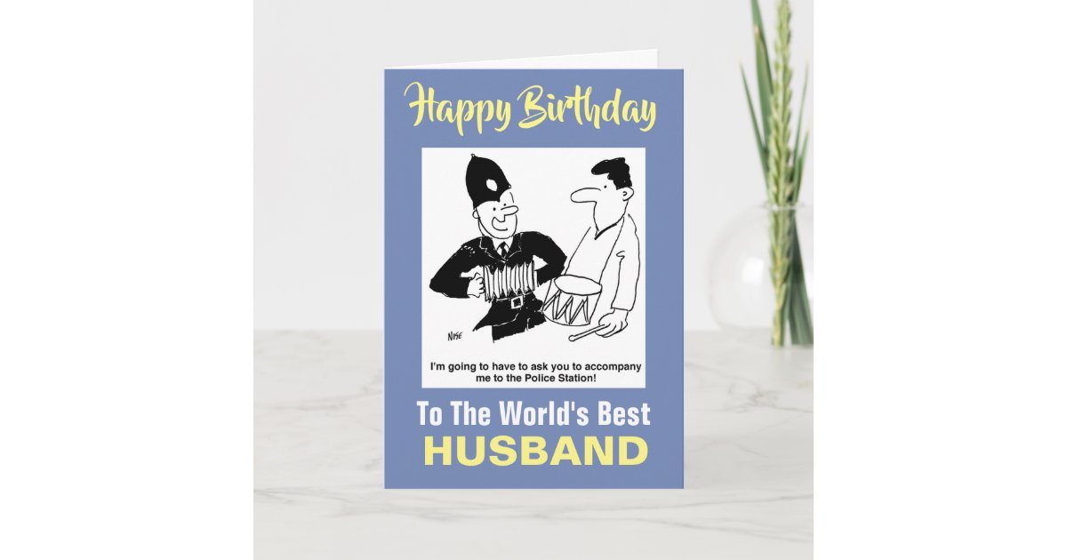 Funny UK Police Constable Humour Cartoon Card | Zazzle