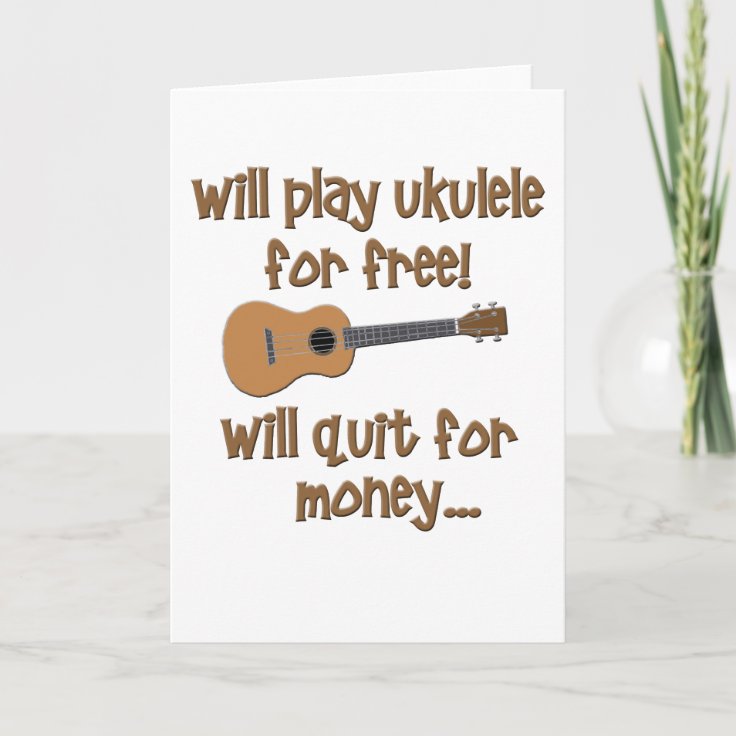 Funny Ukulele Card | Zazzle