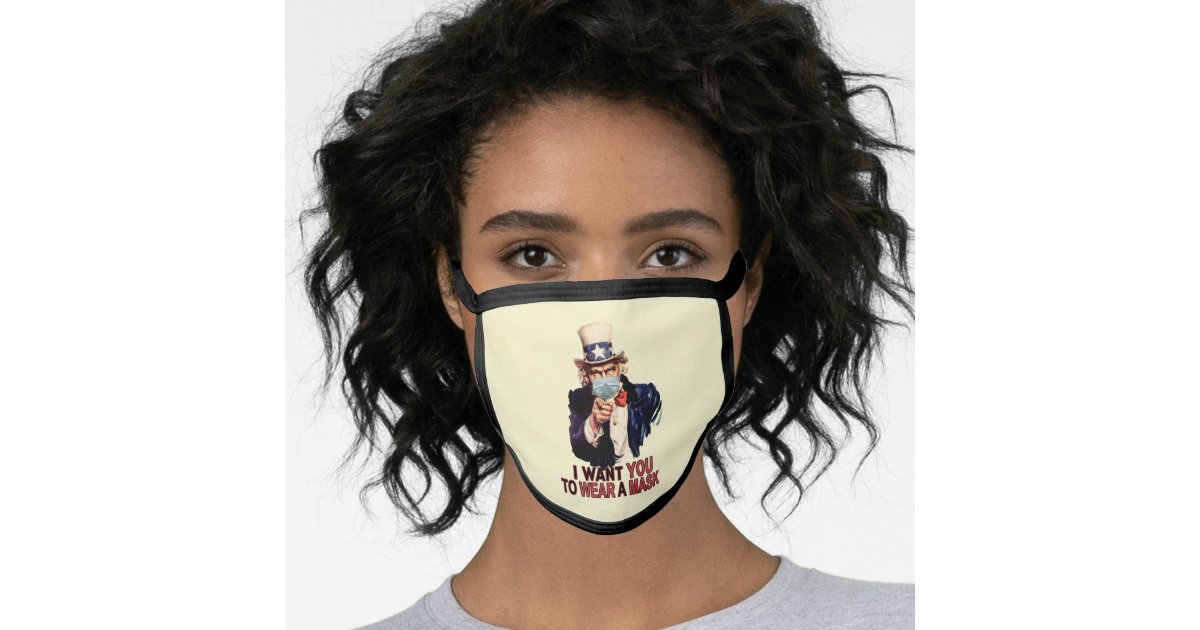 Funny Uncle Sam Wants You to Wear a Face Mask | Zazzle