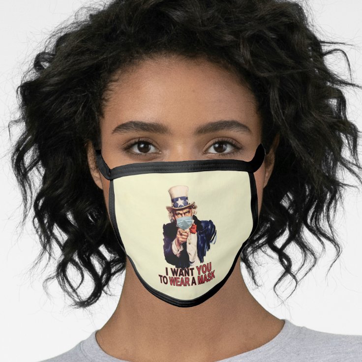 Funny Uncle Sam Wants You to Wear a Face Mask | Zazzle