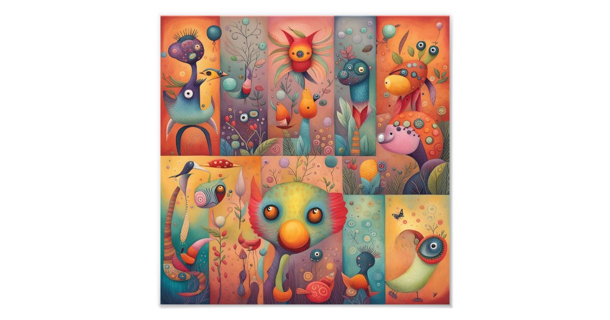 Funny unknown creatures photo print | Zazzle