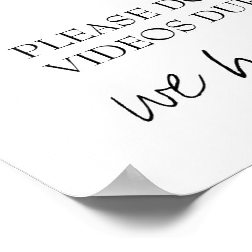 Funny Unplugged Ceremony Wedding Sign | Zazzle